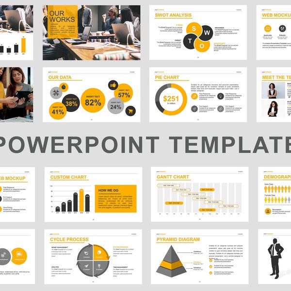 Powerpoint Template - Etsy