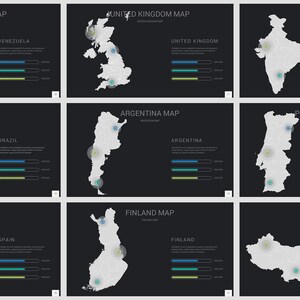 Editable Map Powerpoint Template World Map Powerpoint Fully - Etsy