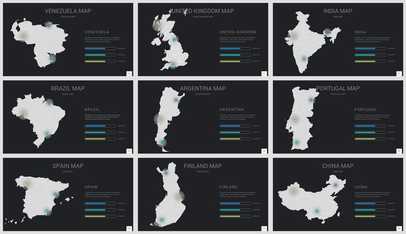 Editable Map Powerpoint Template, World Map Powerpoint Fully Editable ...