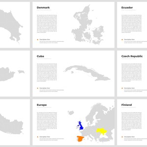 Editable Map Powerpoint Template, World Map Powerpoint Fully Editable ...