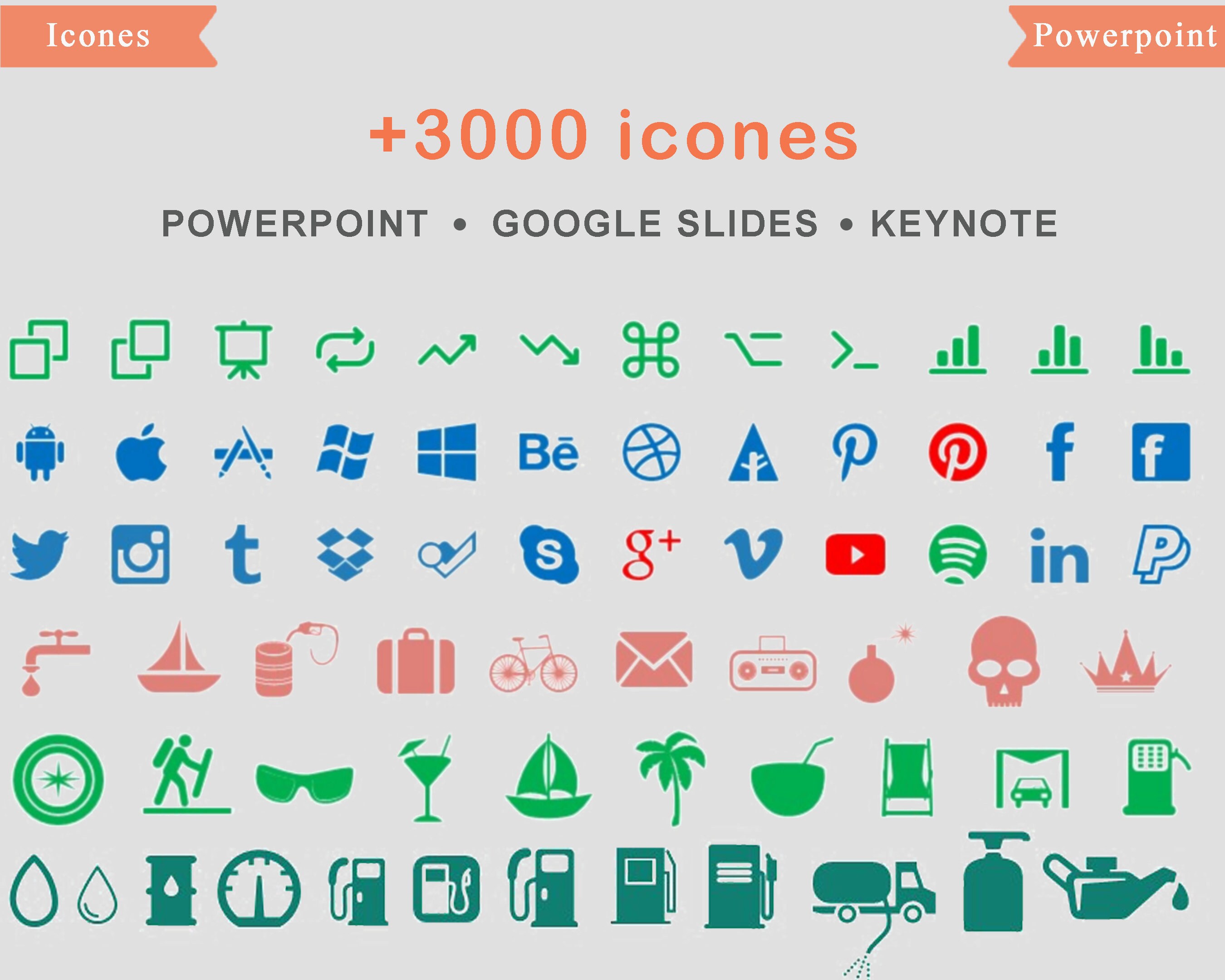 Powerpoint Recolorable Icons, Recolorable Icons for Microsoft Word ...