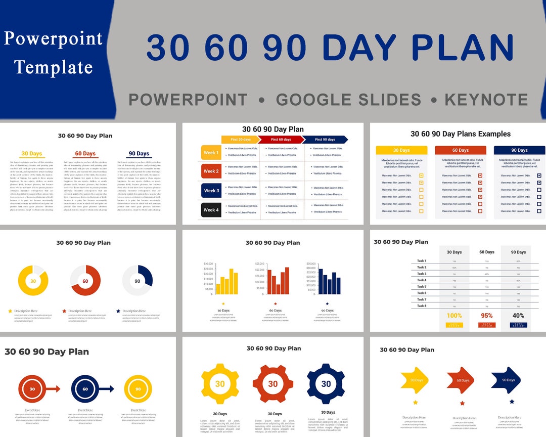 30 60 90 Day Plan Template Powerpoint, 30 60 90 Template, 30 60 90 Day ...