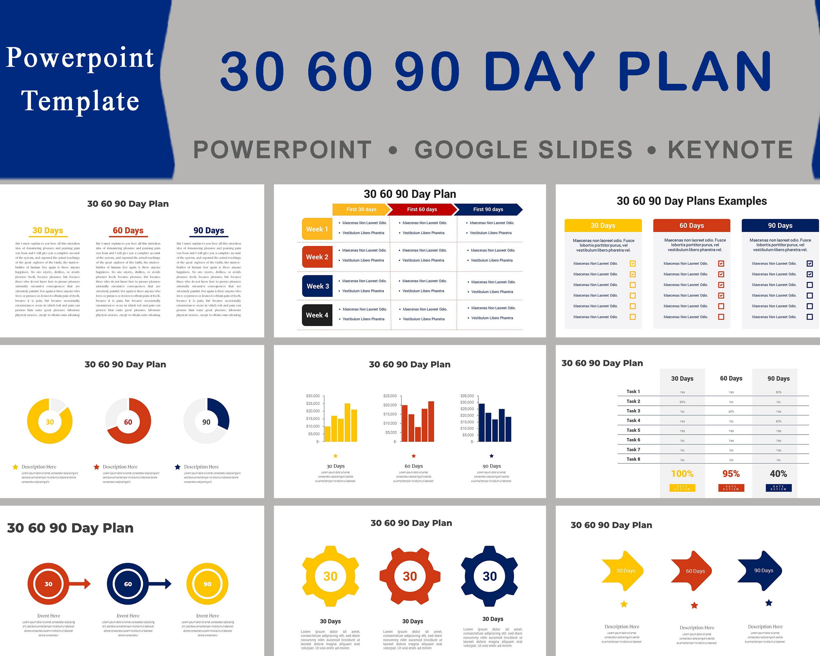 30 60 90 Day Plan Template Powerpoint, 30 60 90 Template, 30 60 90 Day ...