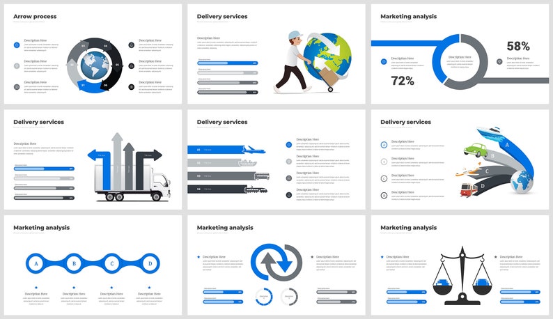 Powerpoint Presentation Template, SWOT Analysis Template, Timeline ...