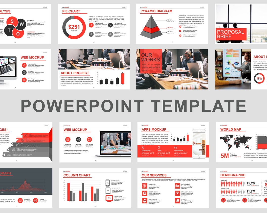 Powerpoint Vorlage minimalistisch, Powerpoint Template Business ...