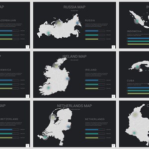 Editable Map Powerpoint Template World Map Powerpoint Fully - Etsy