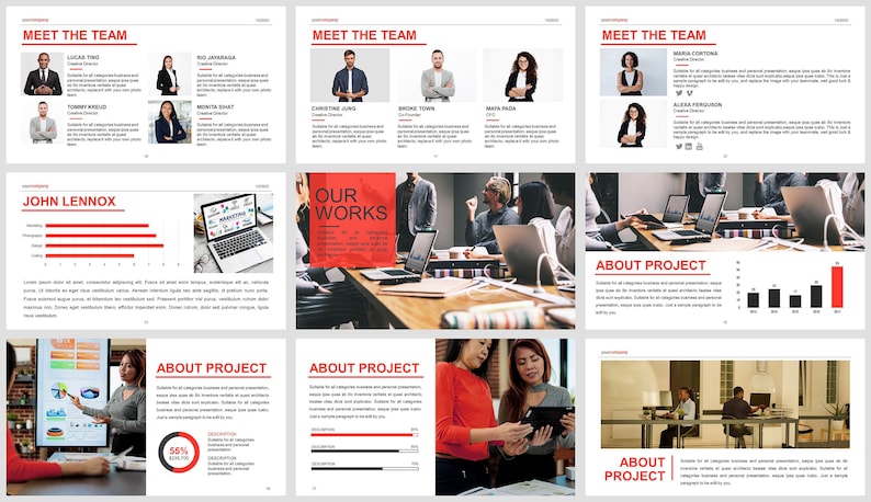 Powerpoint Vorlage minimalistisch, Powerpoint Template Business ...