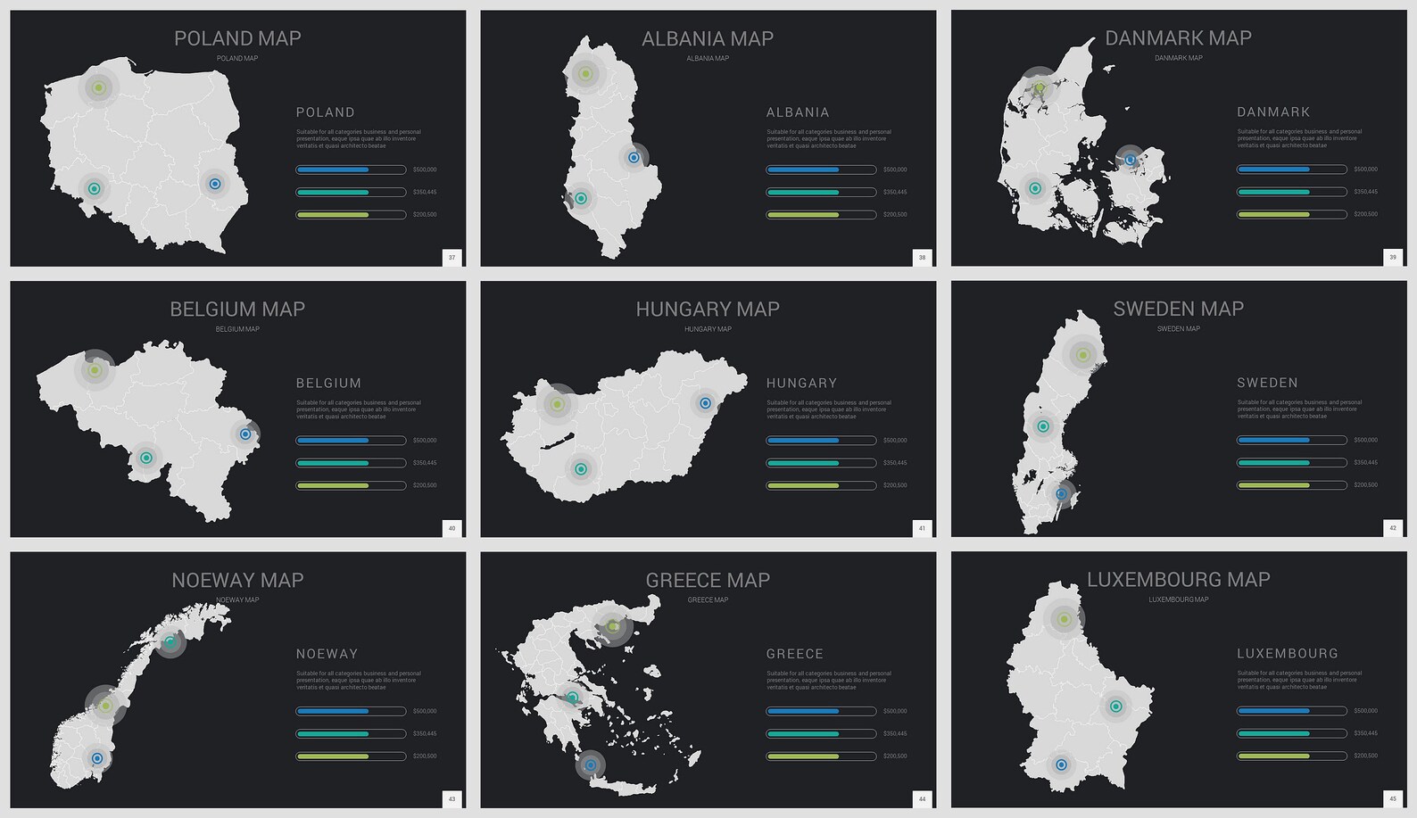 Editable Map Powerpoint Template World Map Powerpoint Fully - Etsy