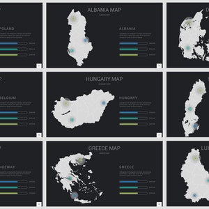 Editable Map Powerpoint Template World Map Powerpoint Fully - Etsy