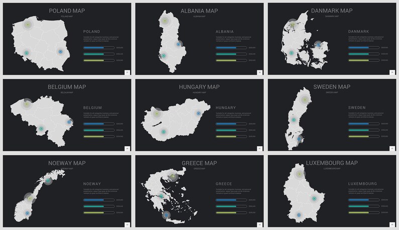 Editable Map Powerpoint Template, World Map Powerpoint Fully Editable ...