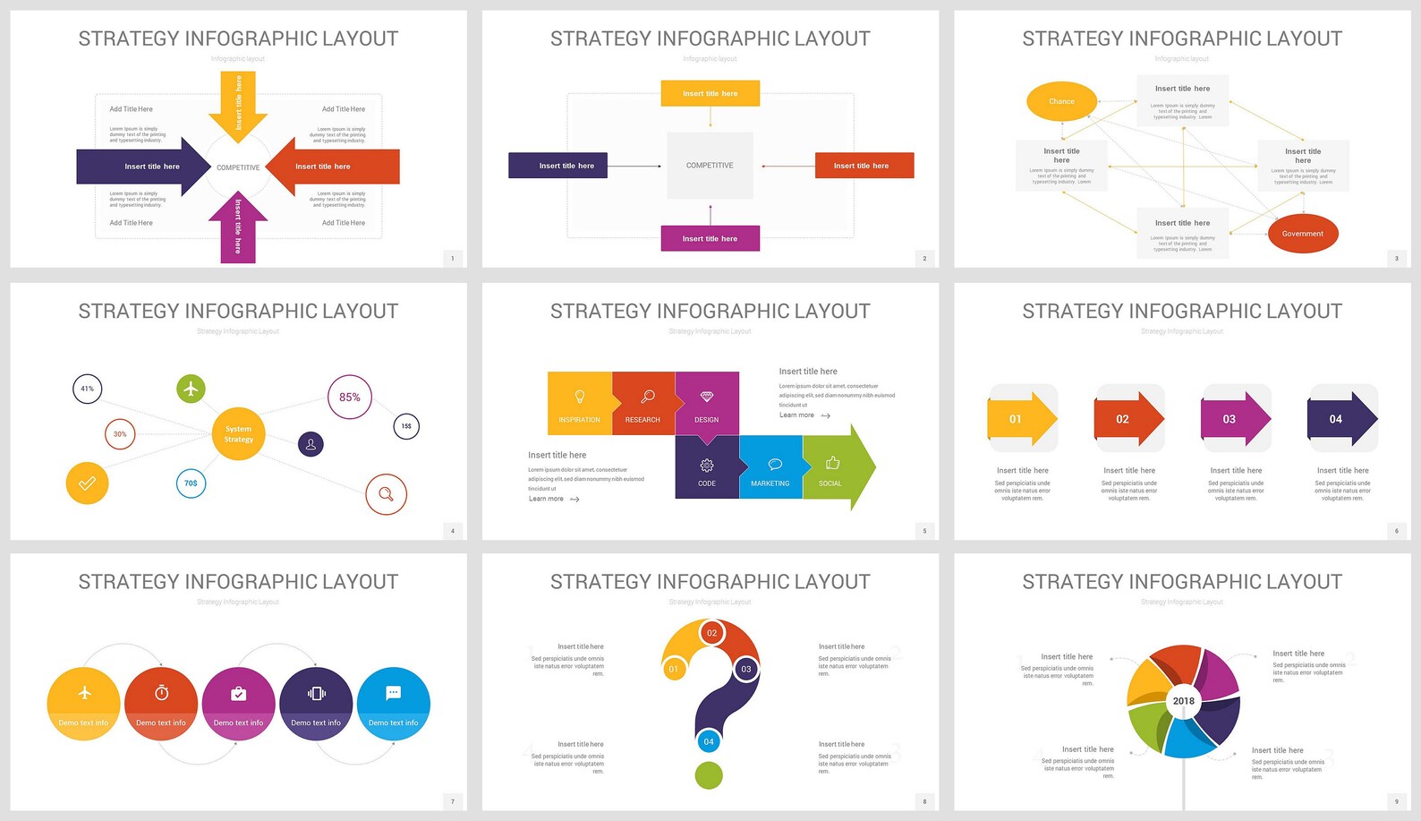 Powerpoint Strategy Template, Powerpoint Template Minimalist ...