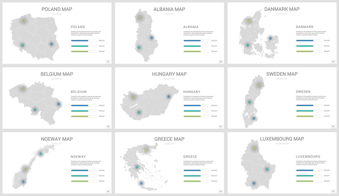 Editable Map Powerpoint Template, World Map Powerpoint Fully Editable ...