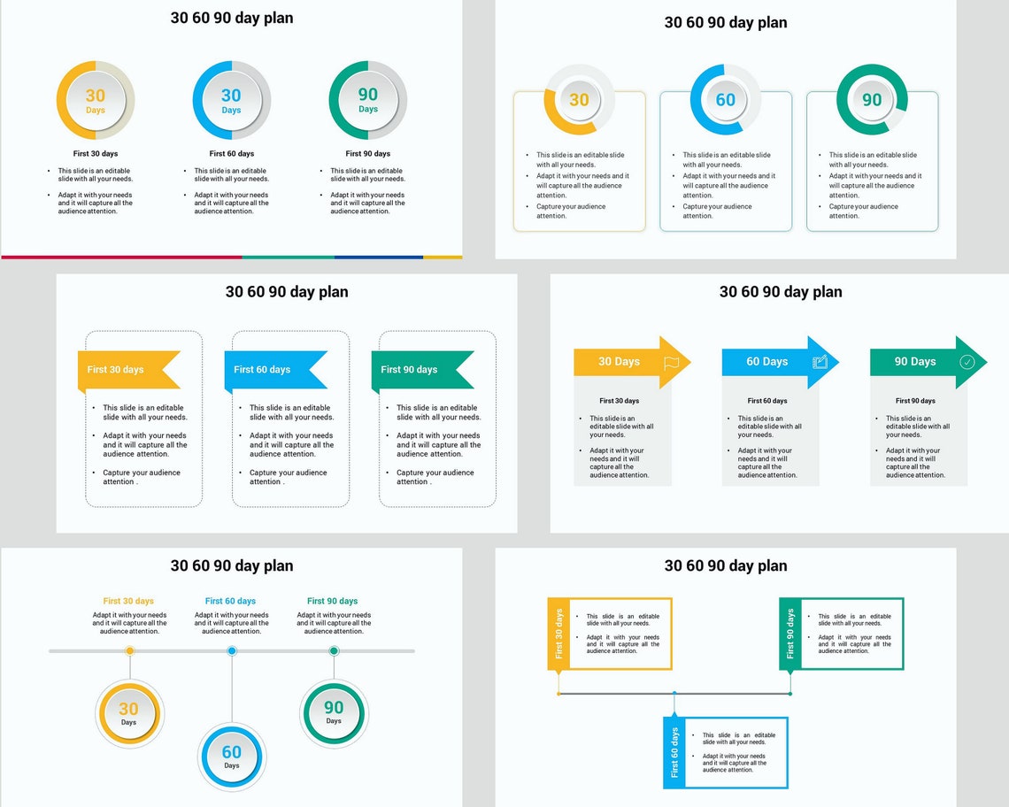 30 60 90 Day Plan Template Powerpoint, 30 60 90 Template, 30 60 90 Day ...