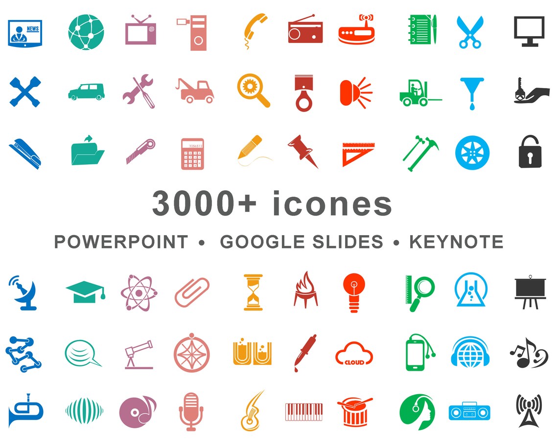 Powerpoint Recolorable Icons, Recolorable Icons for Microsoft Word ...