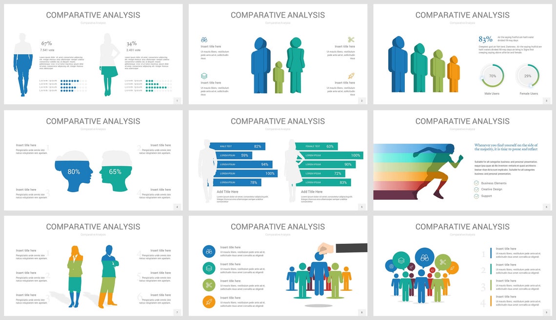 Comparative Analysis Powerpoint Template Comparative Analysis Etsy