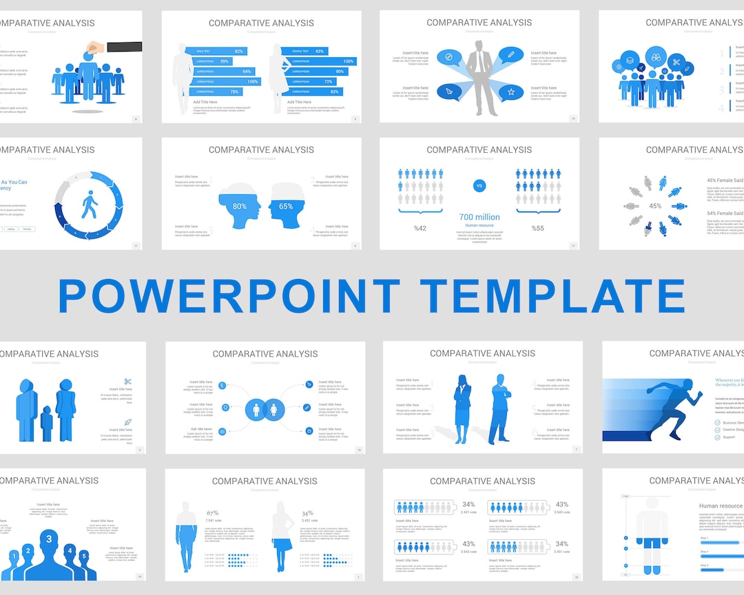 Comparative Analysis Powerpoint Template, Comparative Analysis of Male ...