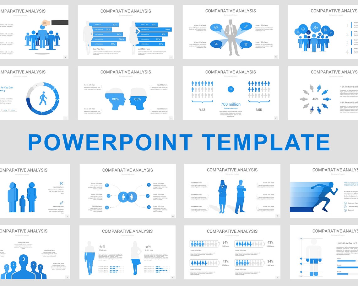 Comparative Analysis Powerpoint Template, Comparative Analysis of Male ...