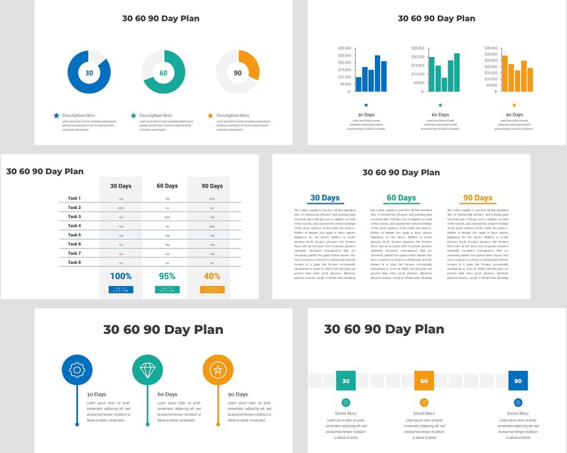 30 60 90 Day Plan Template Powerpoint, 30 60 90 Template, 30 60 90 Day ...