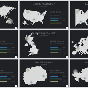 Editable Map Powerpoint Template World Map Powerpoint Fully - Etsy
