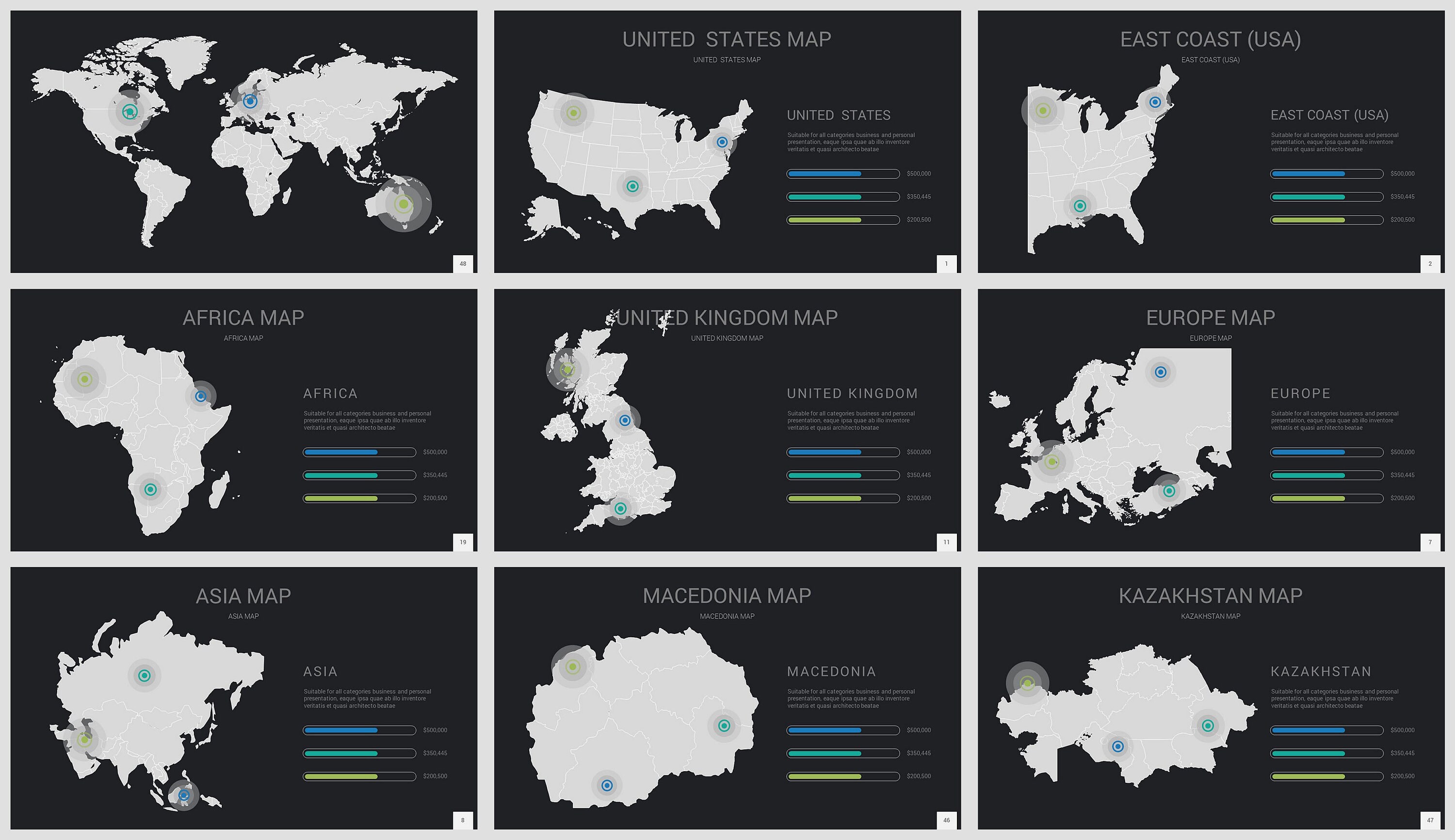 Editable Map Powerpoint Template, World Map Powerpoint Fully Editable ...