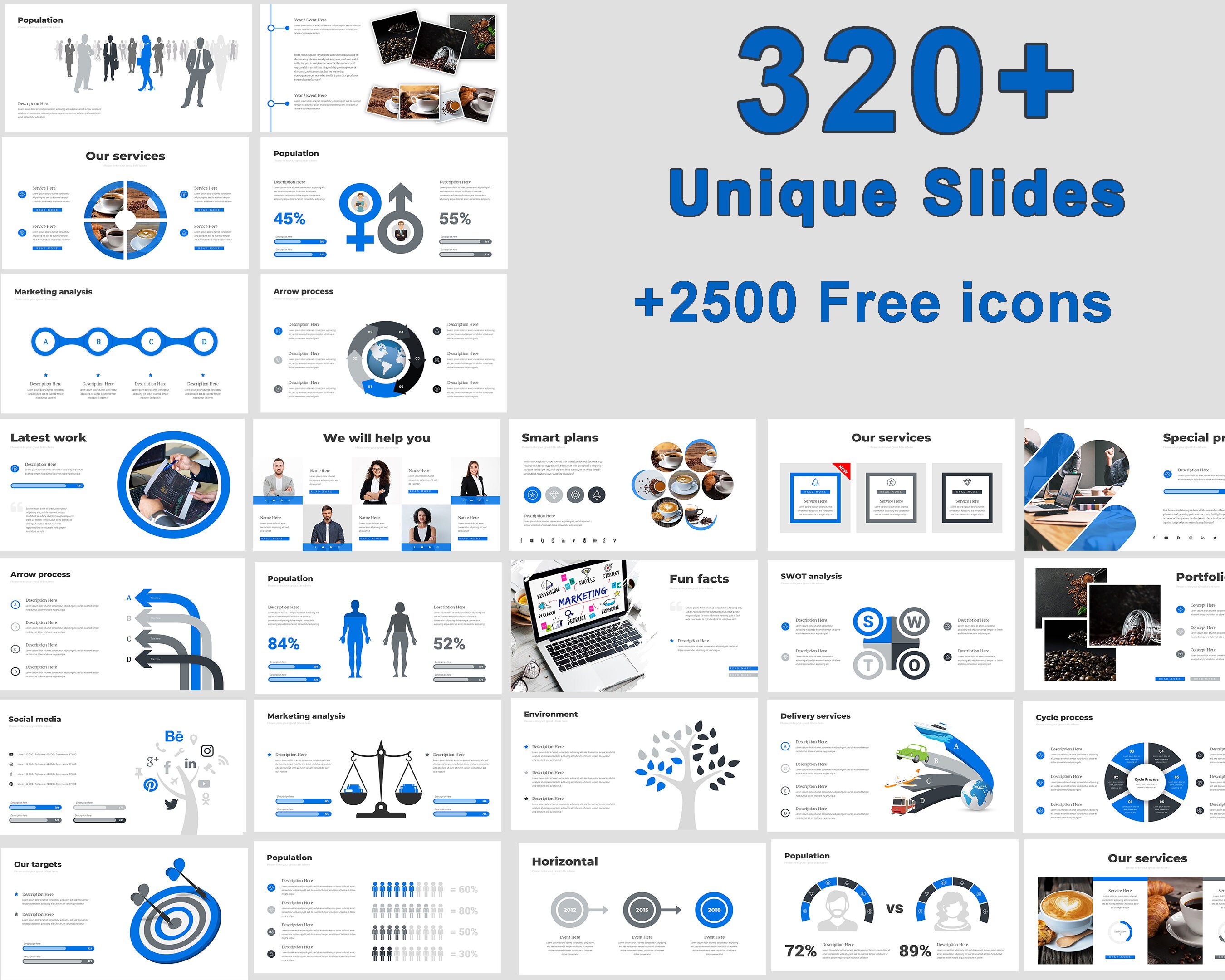 Powerpoint Presentation Template, SWOT Analysis Template, Timeline ...