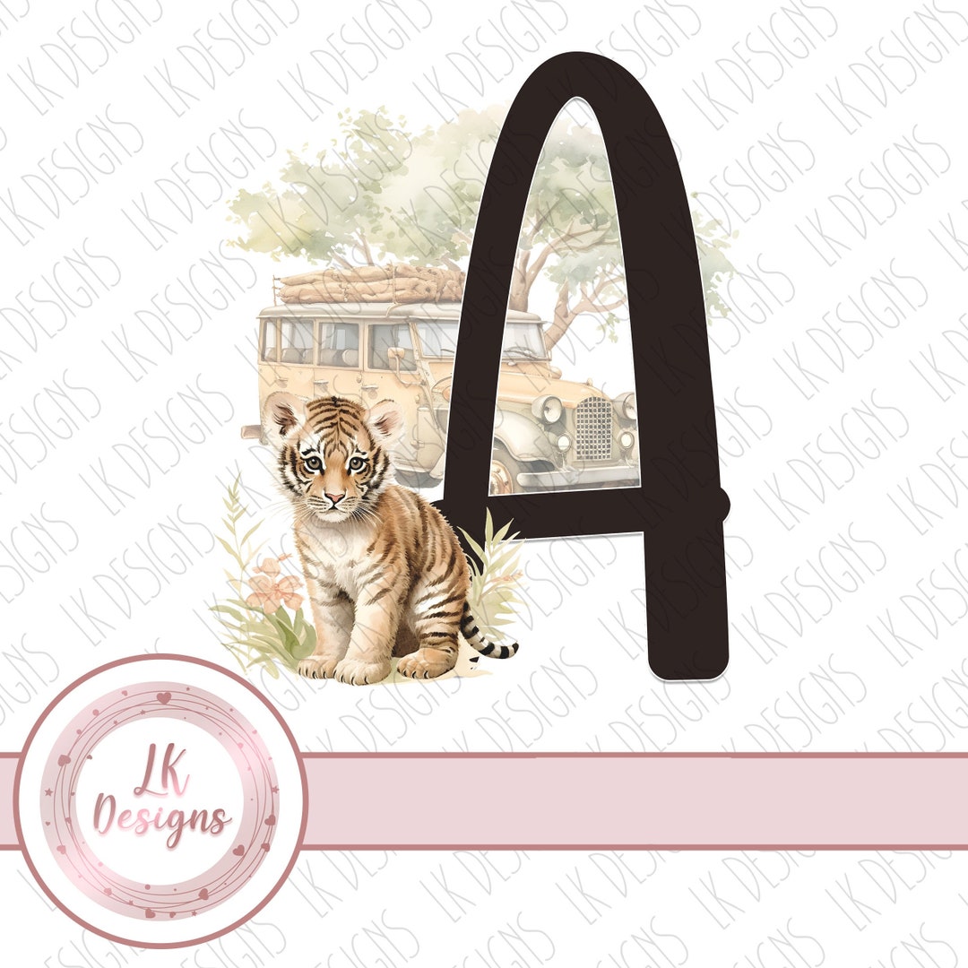 Tiger Alphabet - A - Z - Png Sublimation Printable Download Design ...