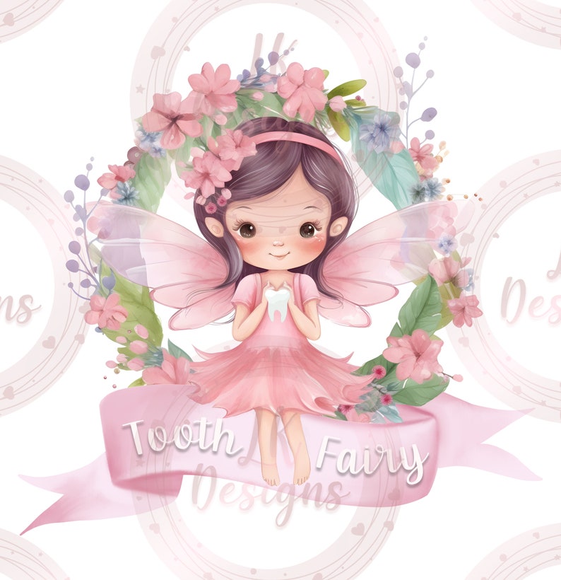 Tooth Fairy Wreath Banner - With Fixed Text - Png Sublimation Designs ...