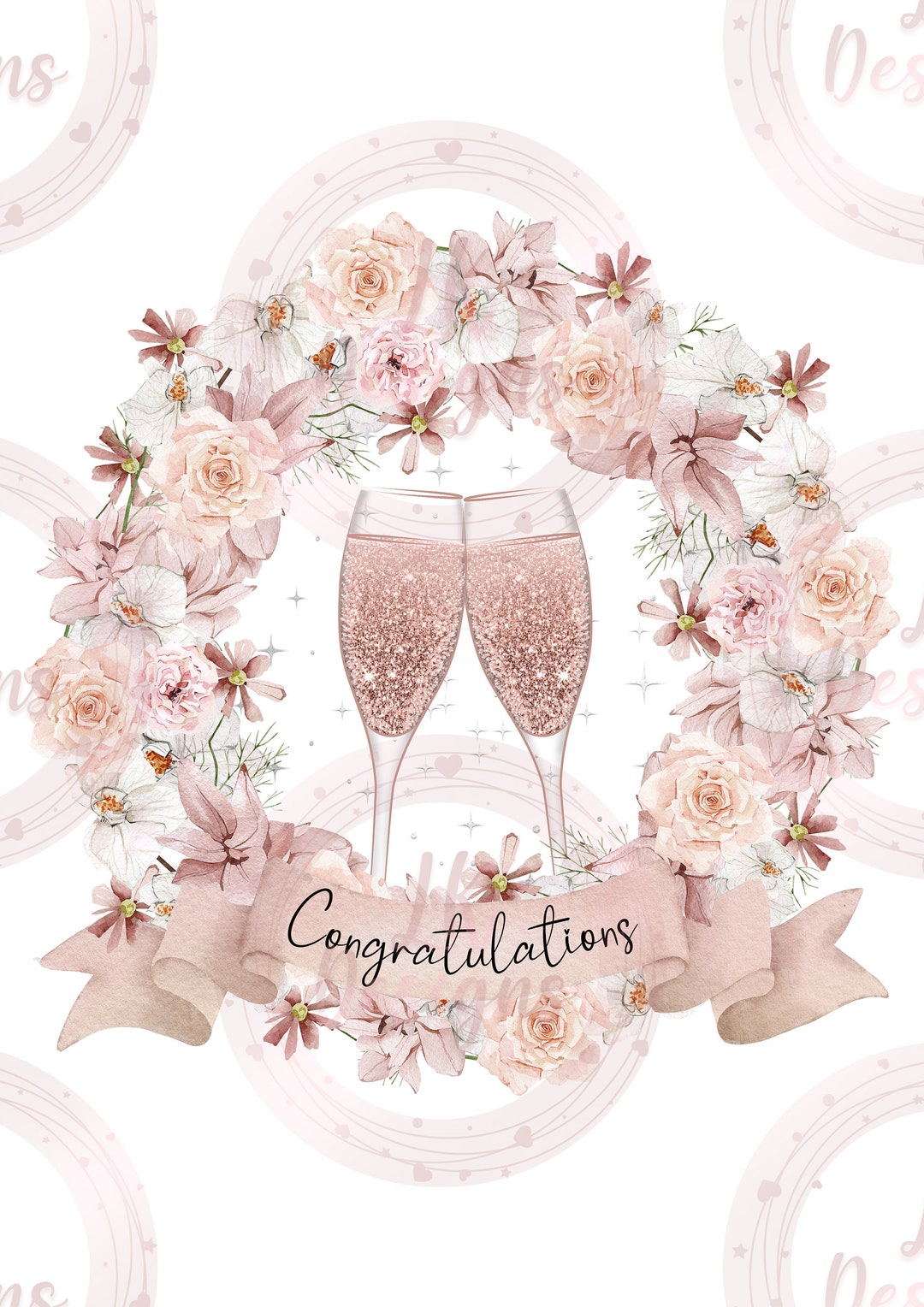 Rose Celebration, Congratulations, With & Without Text- Png Sublimation ...