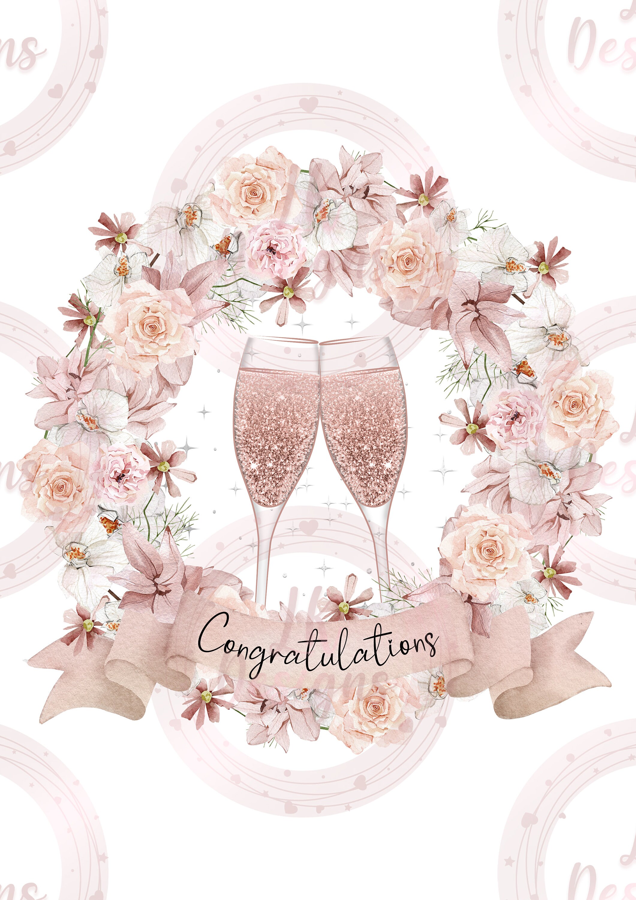 Rose Celebration, Congratulations, With & Without Text- Png Sublimation ...