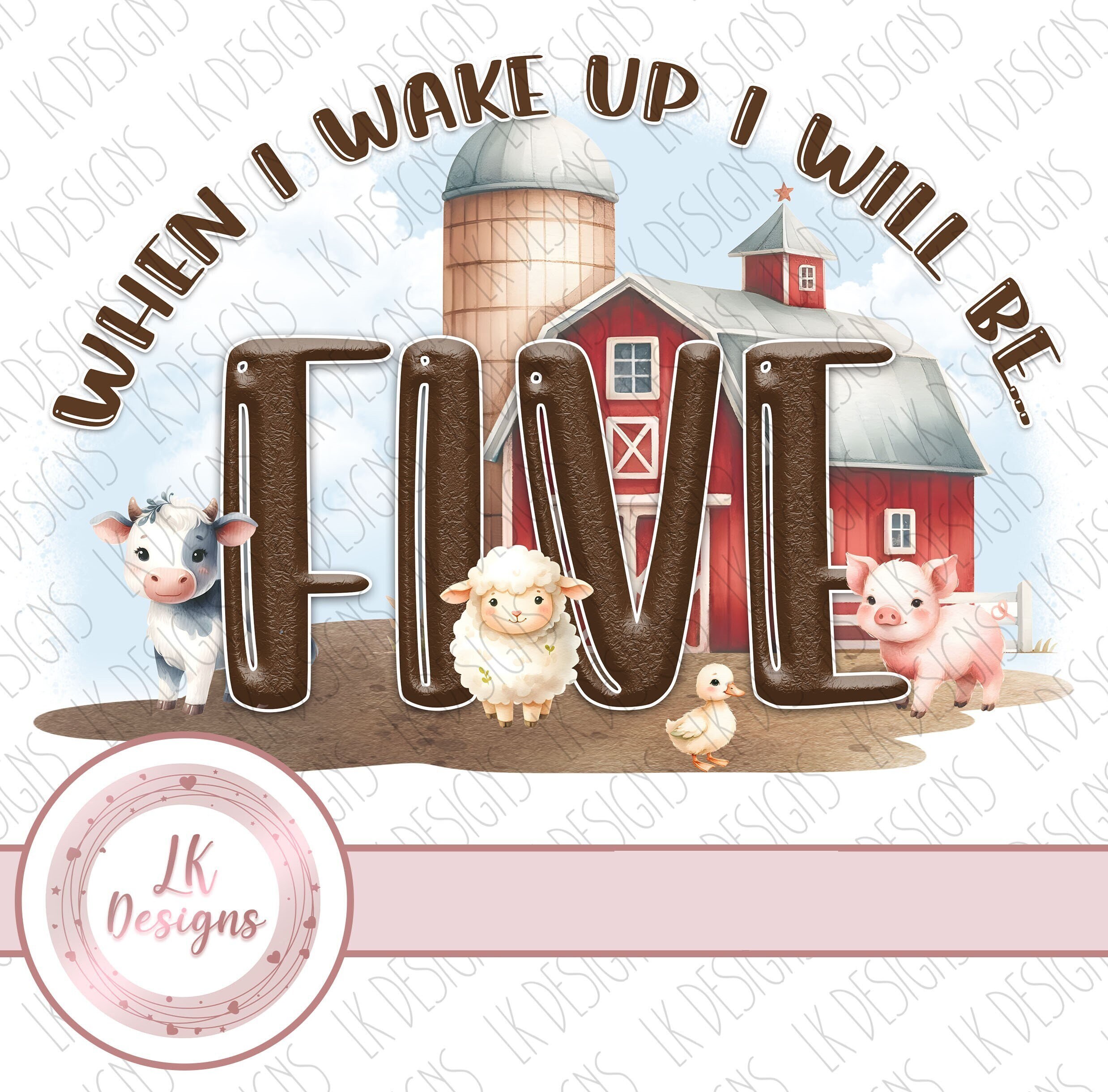 When I Wake up I Will Be-farm- Number Set - 1-5 - Png Sublimation ...