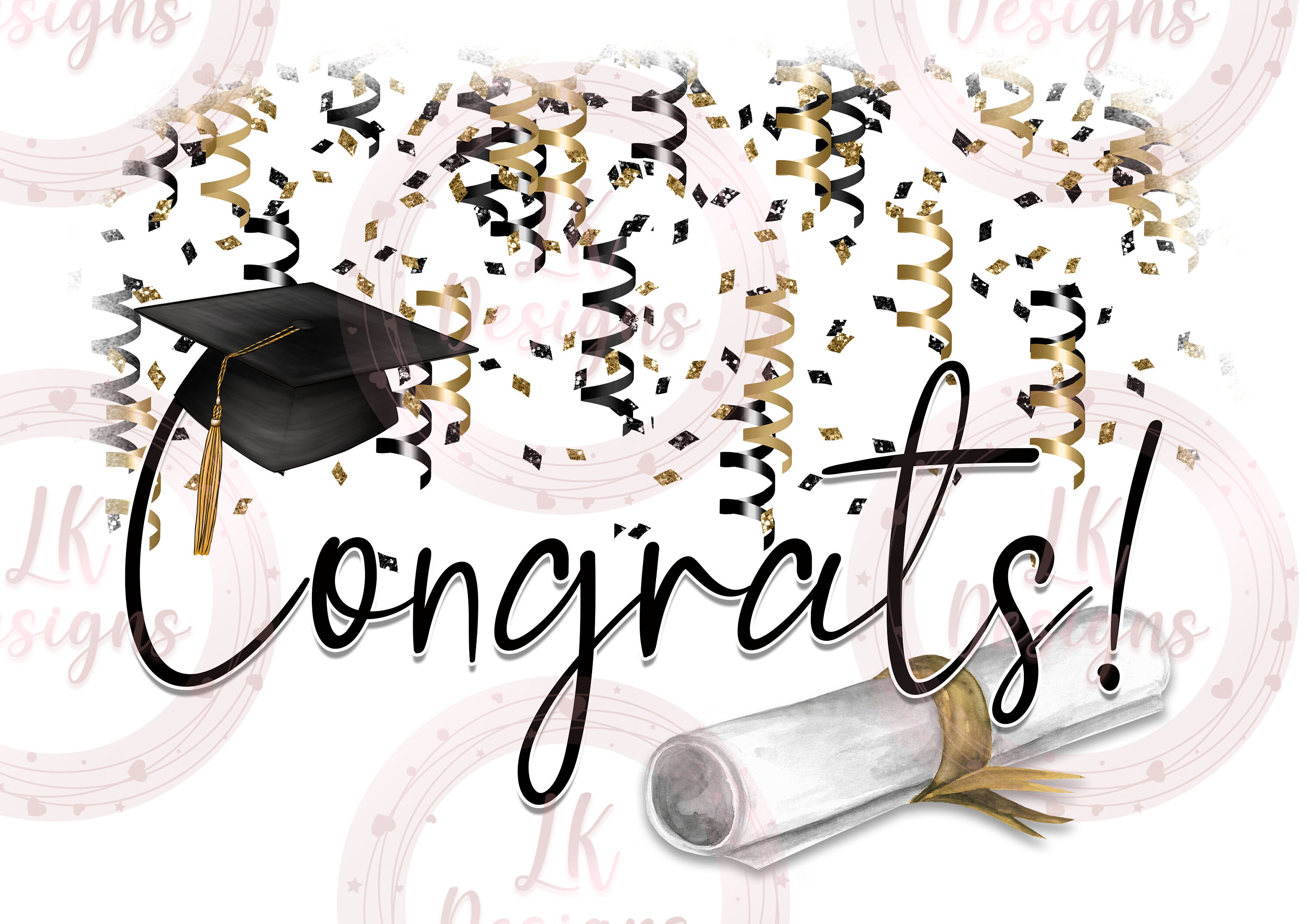 Graduation Cap Congrats - Fixed Text - Png Sublimation Designs ...