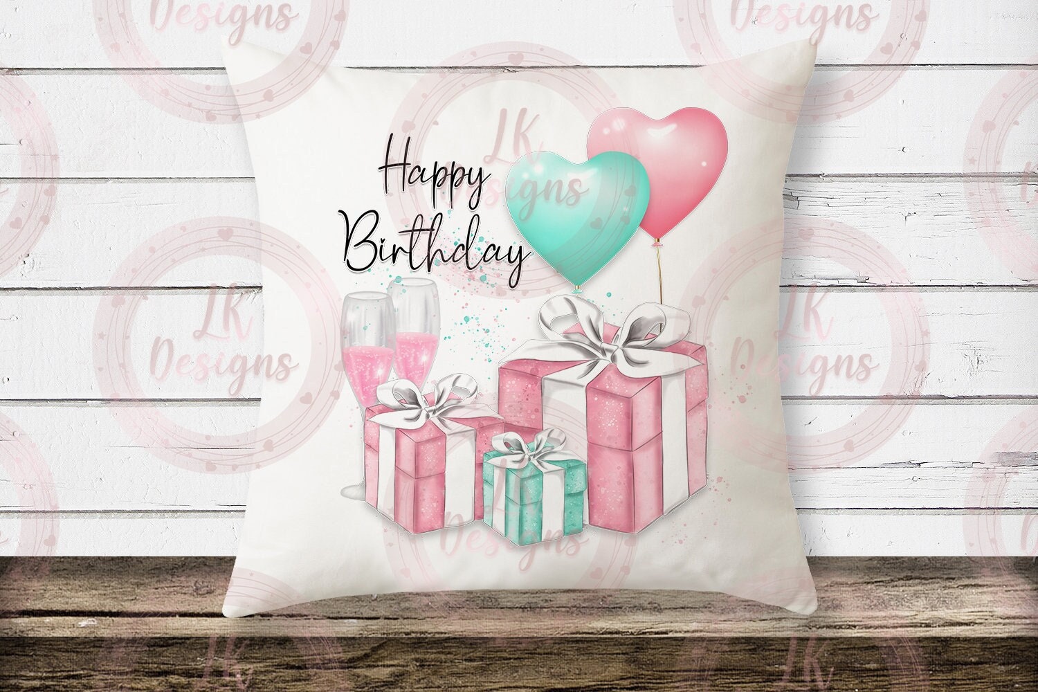 Pastel Happy Birthday Bundle - With & Without Text - Png Sublimation ...