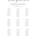 Minimalist Elegant Wedding Seating Chart Template, Instant Digital ...