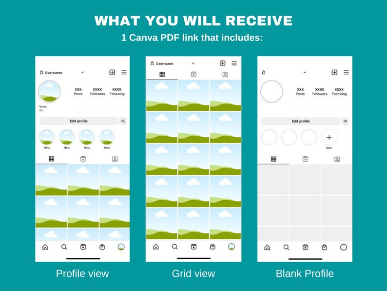 Instagram Feed Planner Template | Canva Template | Instagram Template ...