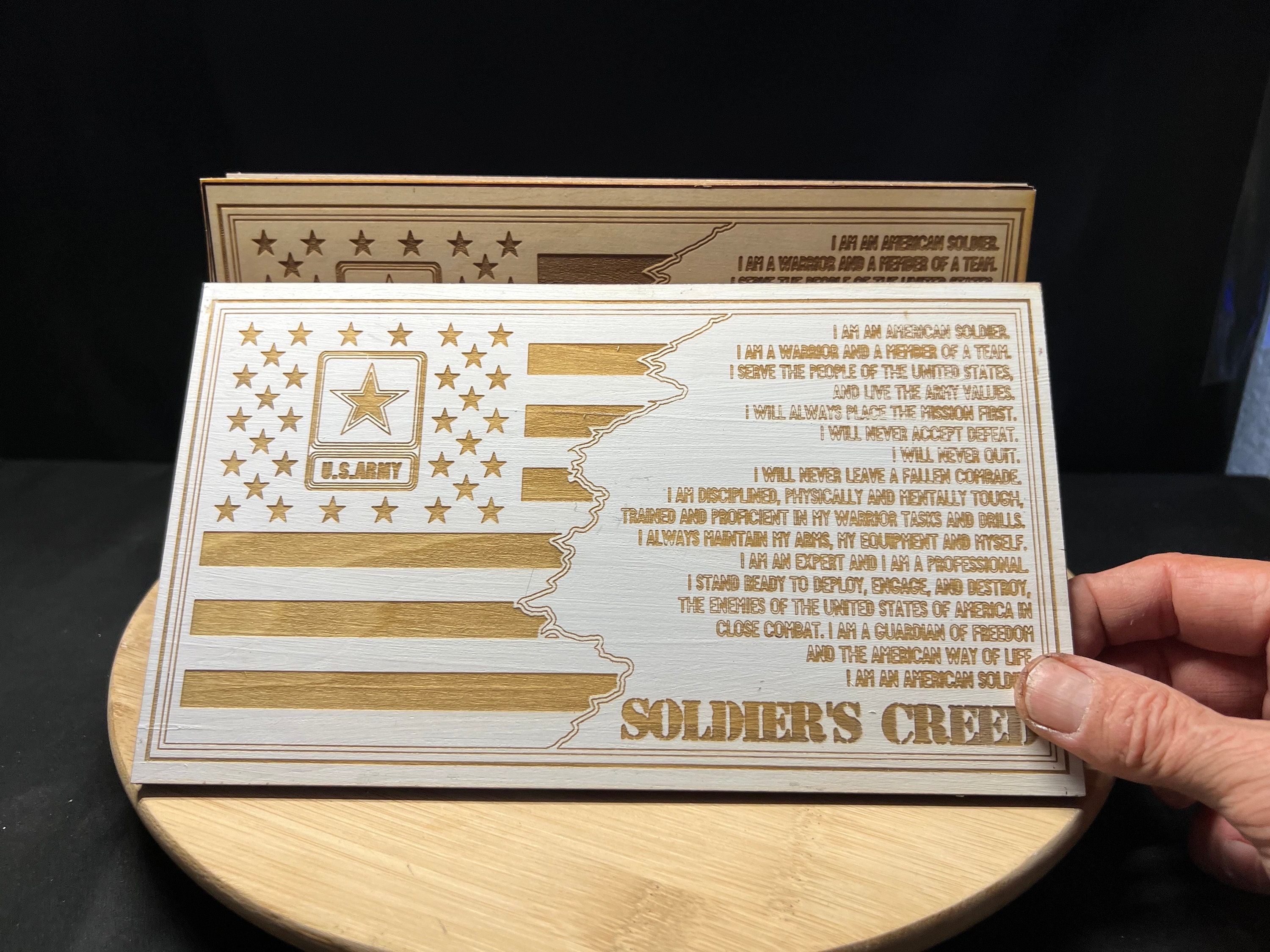Soldiers Creed, Military Signs, Soldier Signs, Army Signs, Wood Sign ...