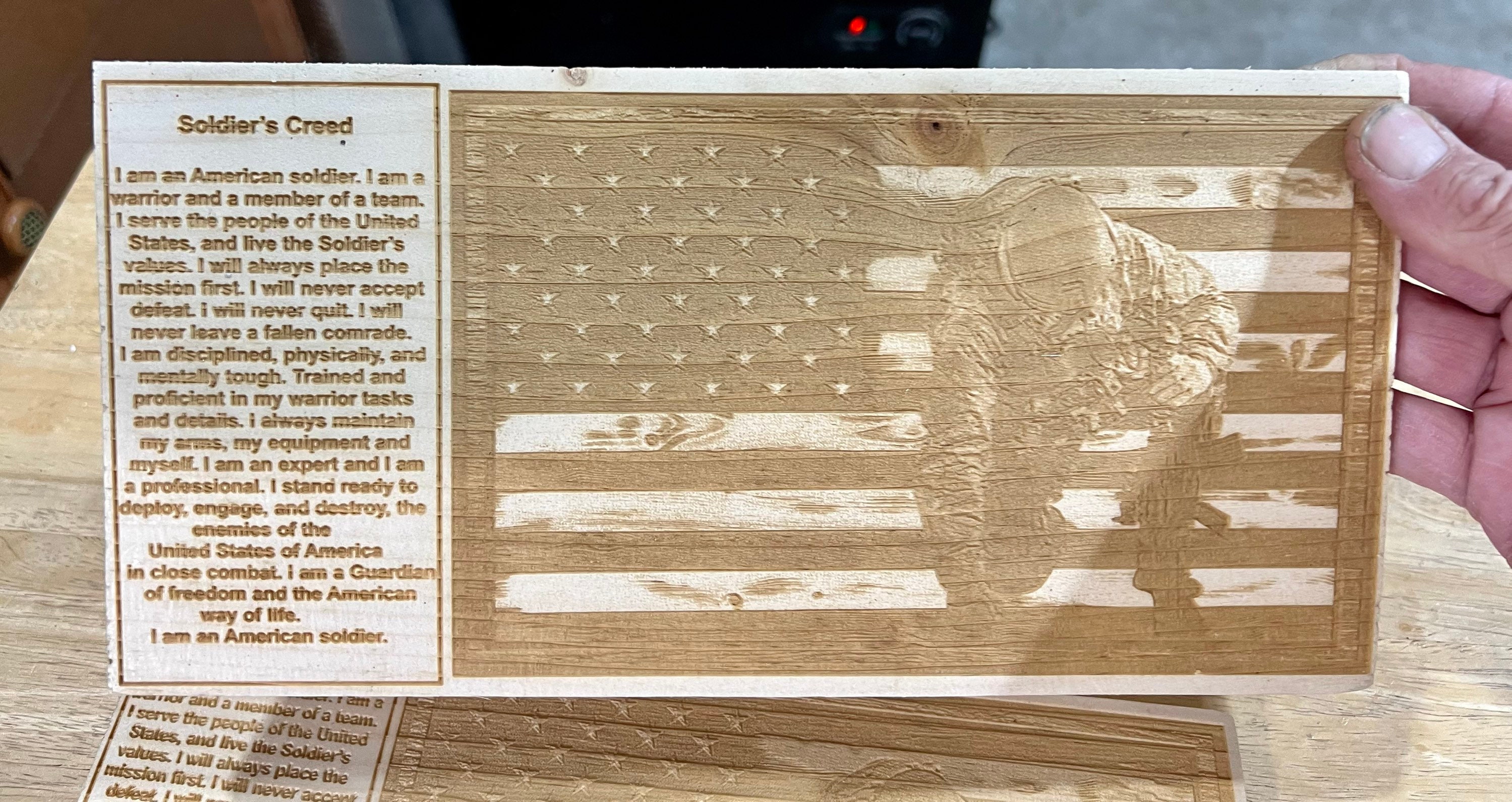 Soldiers Creed, Military Signs, Soldier Signs, Army Signs, Wood Sign ...