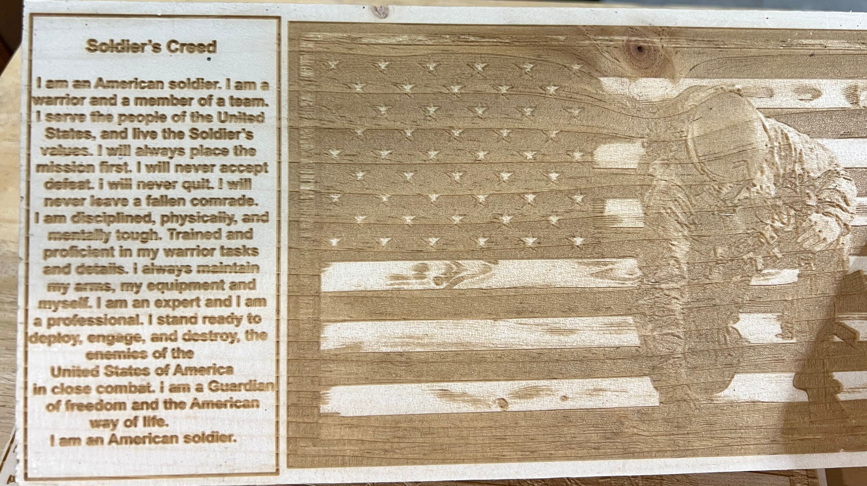 Soldiers Creed, Military Signs, Soldier Signs, Army Signs, Wood Sign ...