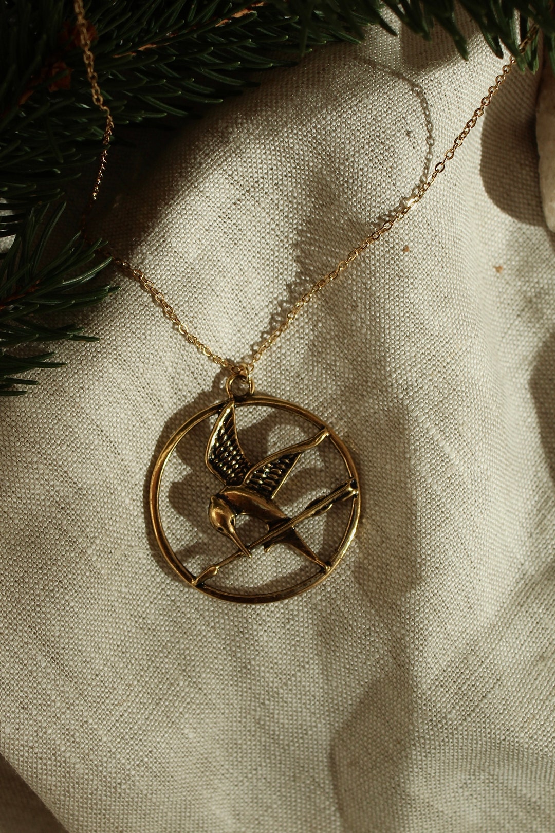 Mockingjay Necklace - Panem Inspired - Etsy