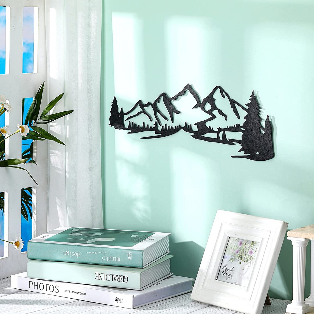 Mountain Scene Metal Wall Art Decor Mountain Wall Decor - Etsy