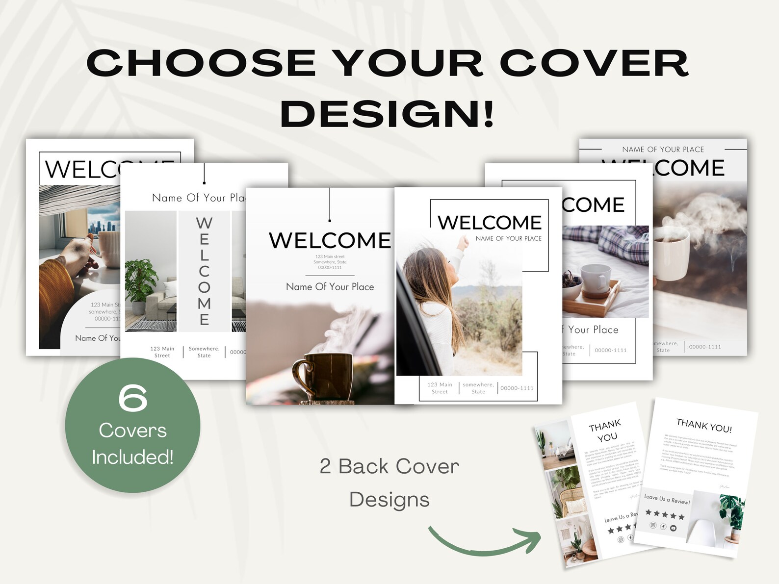Airbnb Welcome Book Template Editable in Canva Minimalist Airbnb House ...