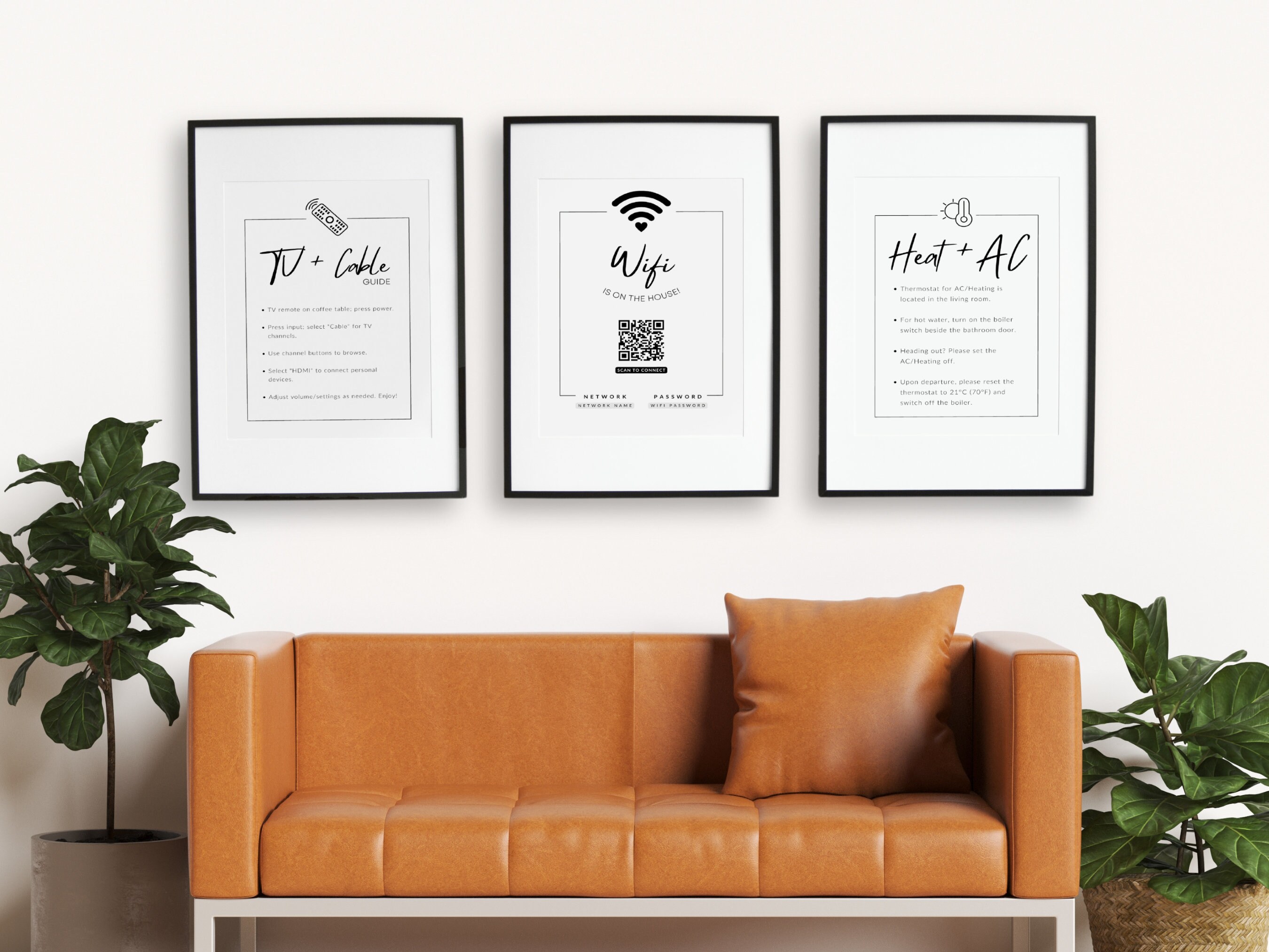 Airbnb Complete Host Bundle 30 Editable Signs in Canva A4, US Letter ...