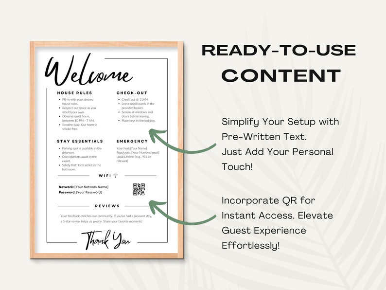 Airbnb Complete Host Bundle | 30+ Editable Signs in Canva | A4, US ...