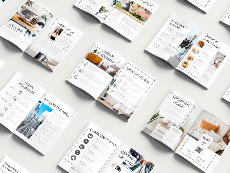 Airbnb Welcome Book Template Editable in Canva Minimalist Airbnb House ...