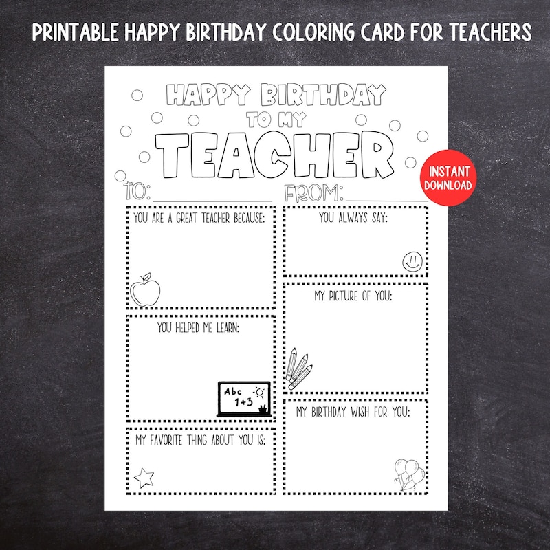 Coloring Sheets Printable Best Teachers Printable - Etsy