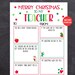 Teacher Christmas Card, Printable Kids Christmas Card for Teachers ...