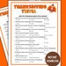 Thanksgiving Trivia Game, Printable Thanksgiving Party Game ...