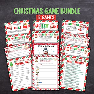 Christmas Game Bundle, Printable Christmas Party Games, Holiday Group ...