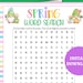 Spring Word Search, Spring Game, Word Search, Printable Game for Spring ...