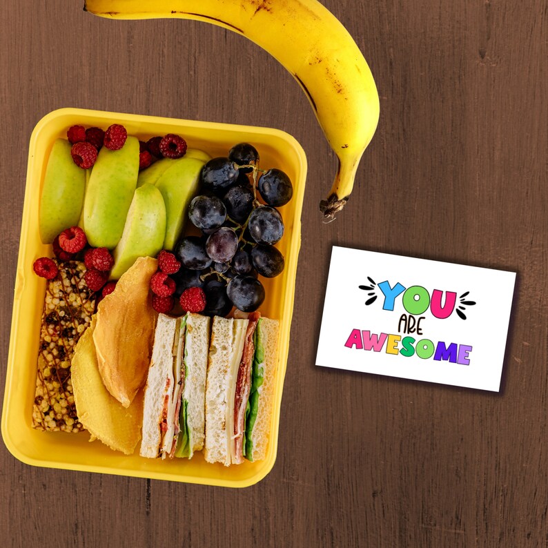 Lunchbox Notes for Kids, Printable Note Cards, Positive and Inspiring ...