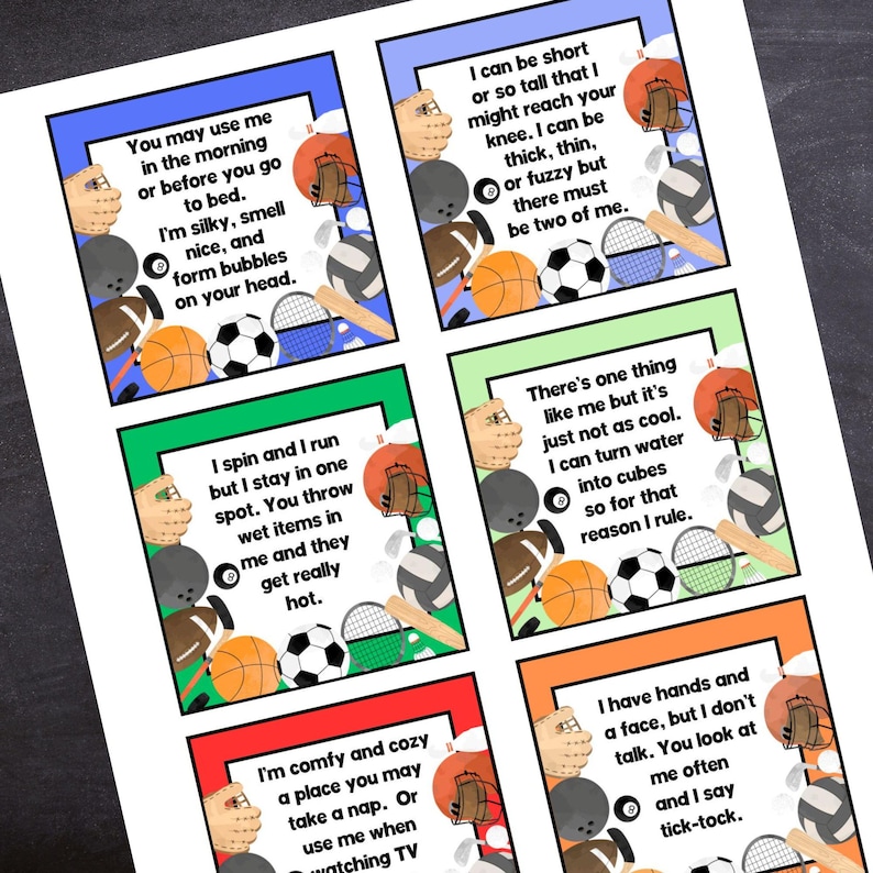 Sports Scavenger Hunt for Kids, Printable Birthday Party Game for Boys ...
